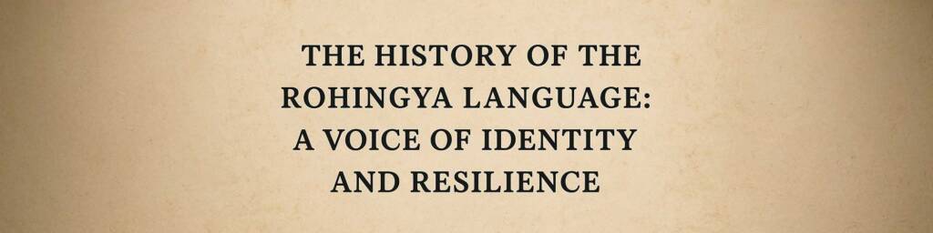 The History of the Rohingya Language: A Voice of Identity and ...